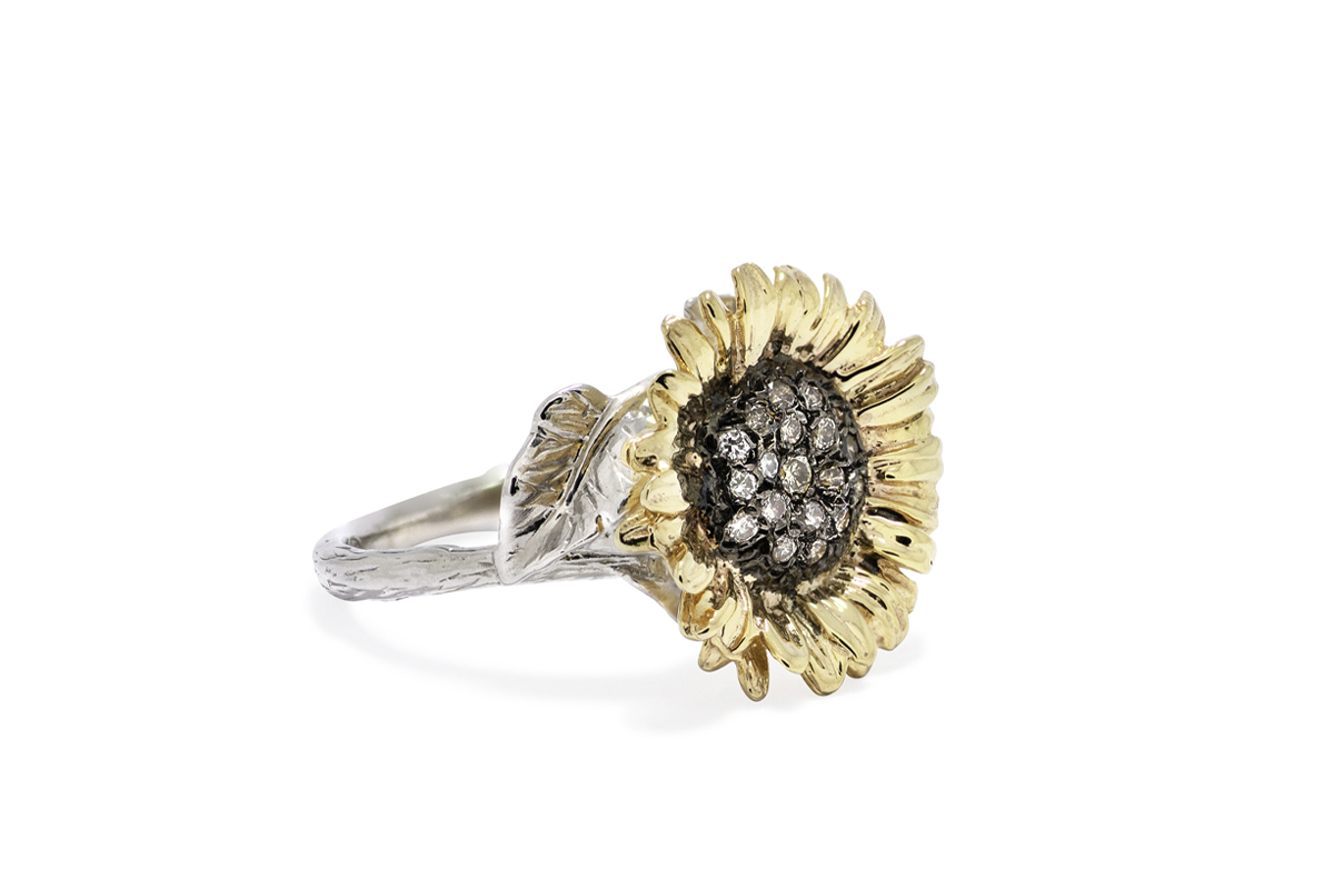 Sunflower ring - freeRange Jewels